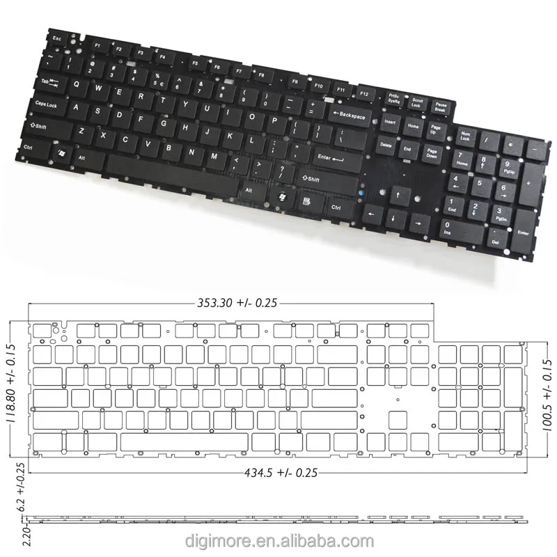 Scissor Switch Mac-Like Keyboard Module Full-Size Chocolate Keycaps USB ...