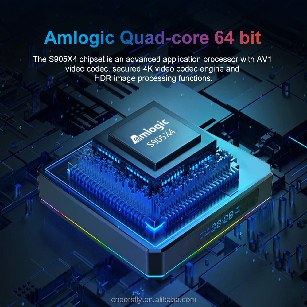 CHEERSFLY Set Top Box 11.0 for X4 Android TV Box 1000M Dual-WiFi 2.4G ...