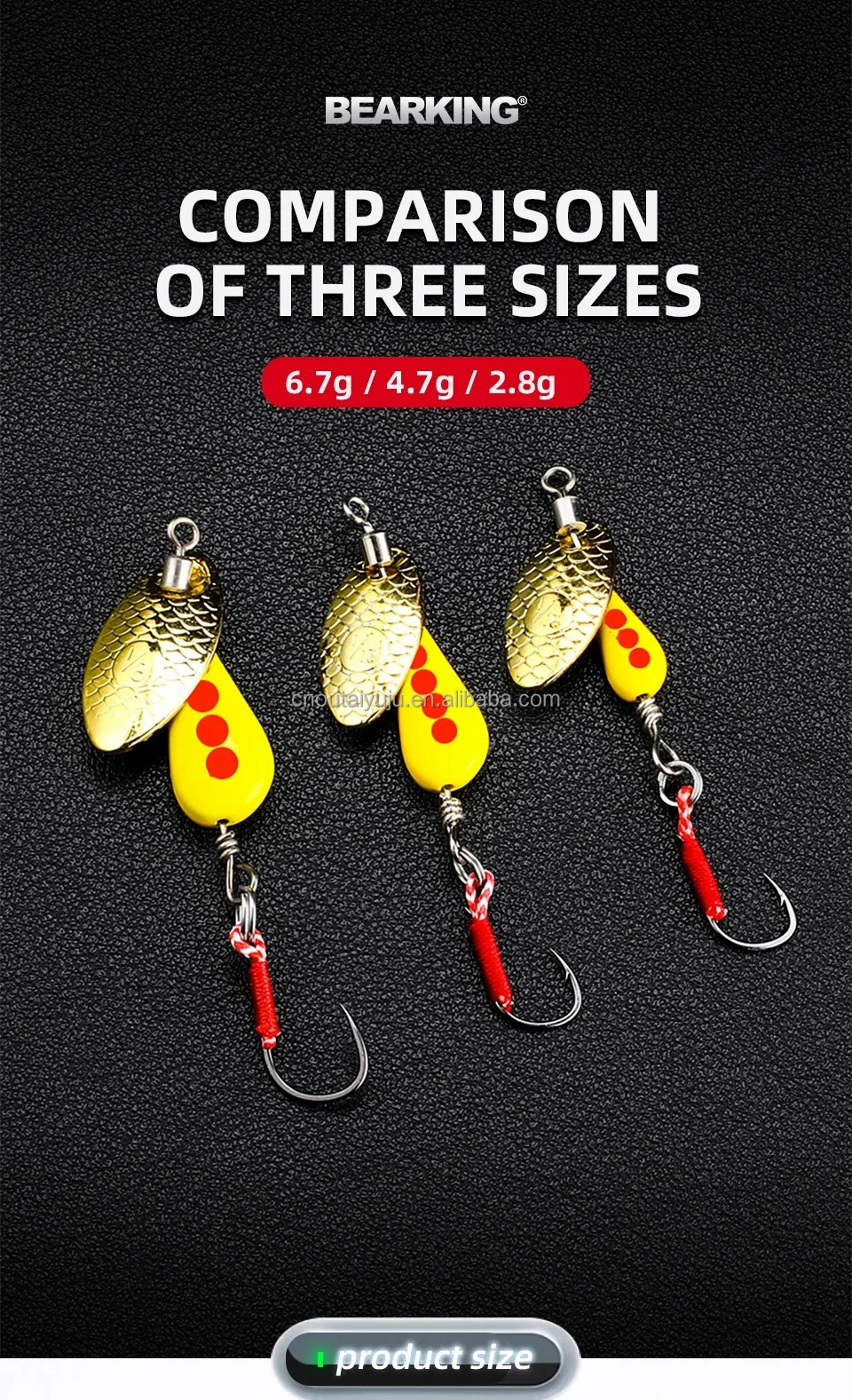 Bearking Official Store Hard Spinner Fishing Spoon Lures Pesca Metal Sinking Metal Spoon Fishing ...