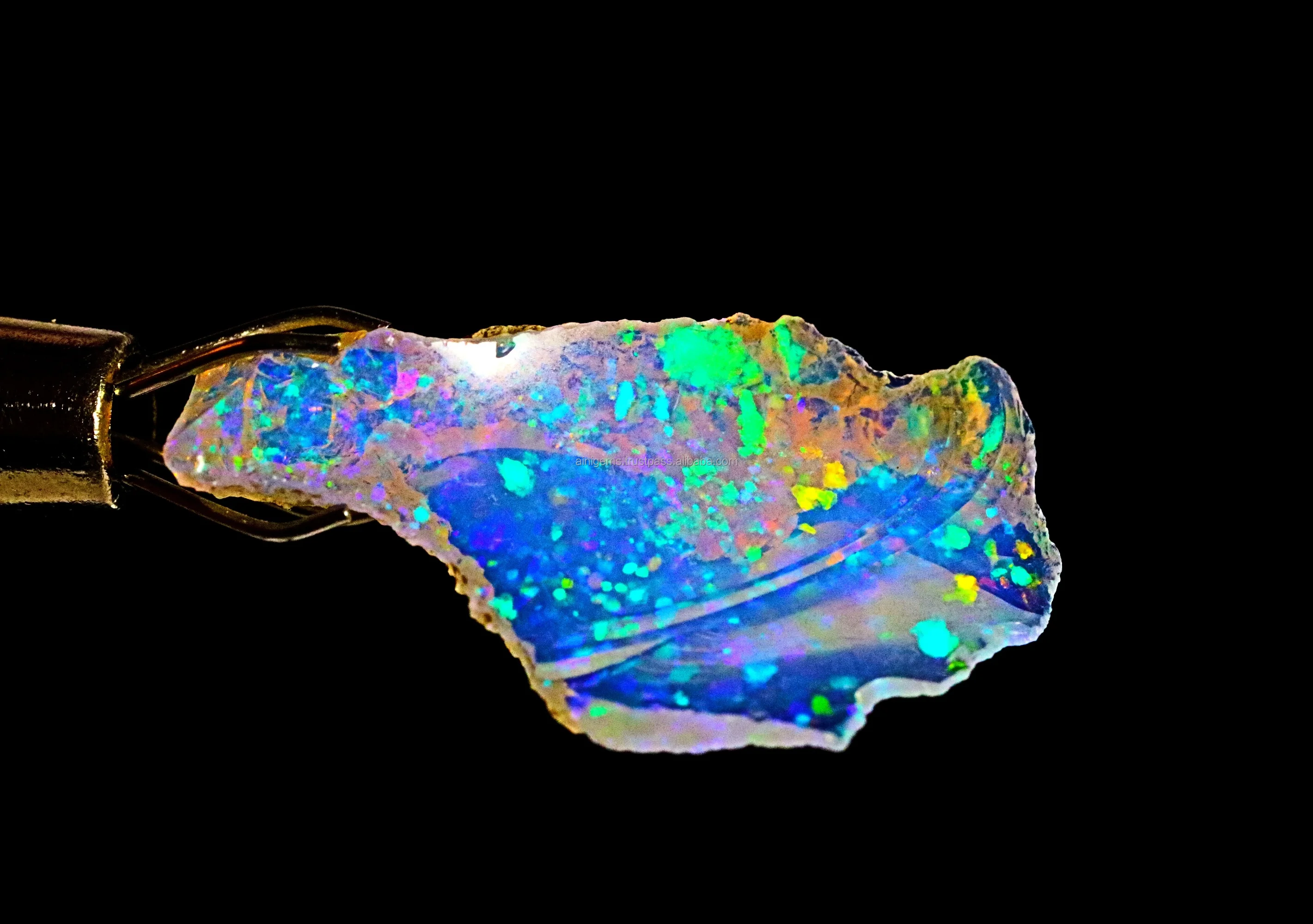 Ethiopian Opal Raw Stone Amazing Fire Multi Opal Gemstone Opal Gemstone ...