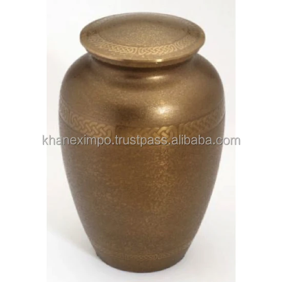 Metal Funeral Cremation Urns With Wooden Stand High Quality For Human ...