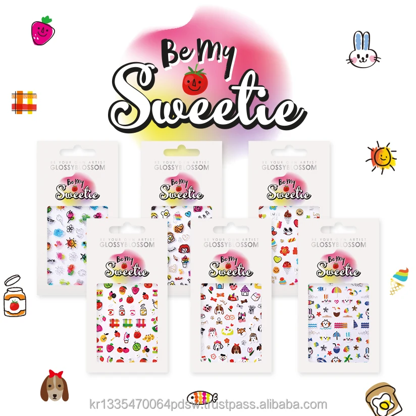 Be My Sweetie #69008 Hello Jelly Cute Dessert Smile Nail Sticker Ice ...