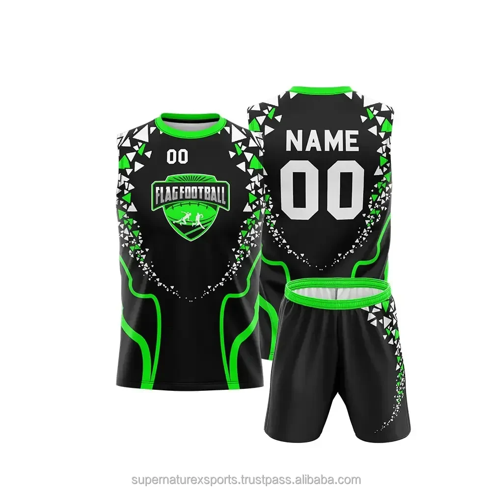 Sublimation Customized 7V7 Football Uniforms 7on7 Flag Uniforms with ...