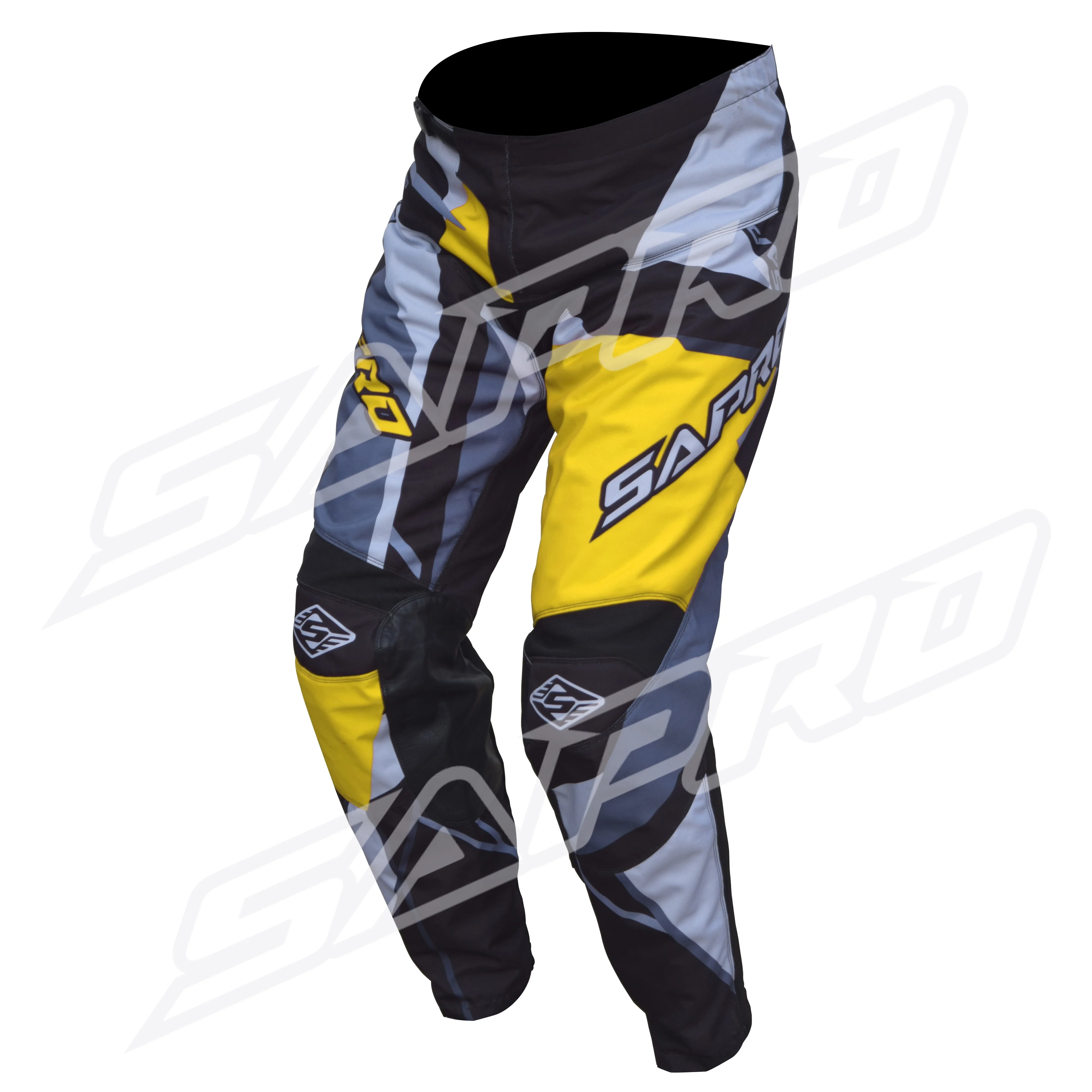 Yellow Phantom Motorcycle Racing Suit / Sapro Mx Sport Motorbike Suit ...