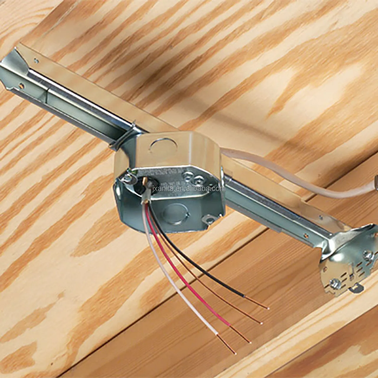 Steel Octagon Ceiling Fan Box with Hang Bar Bracket – Fan Rated ...