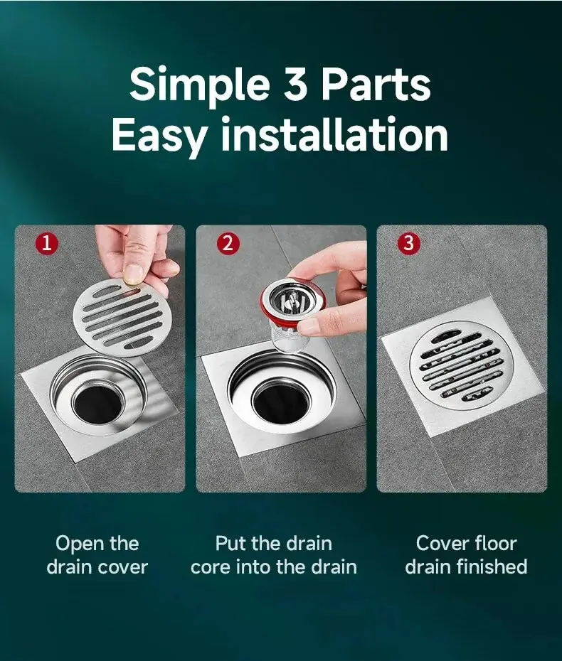 Odor Proof Floor Drain Valve-sewer Core Backflow Preventer Shower Floor ...