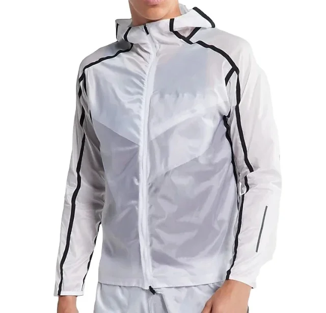 Men Sports transparent Rain Windbreaker Jacket Custom Made Different ...