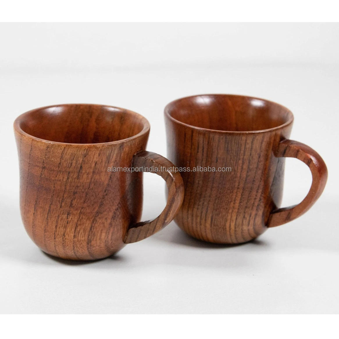 Natural Finished Attractive Design Wooden Tea Cup Wood Handle Coffee ...