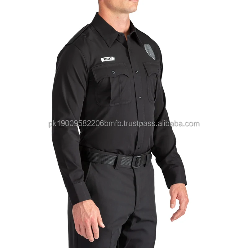 2025 Top Quality Long Sleeve Custom Security Guard Uniform Shirts ...