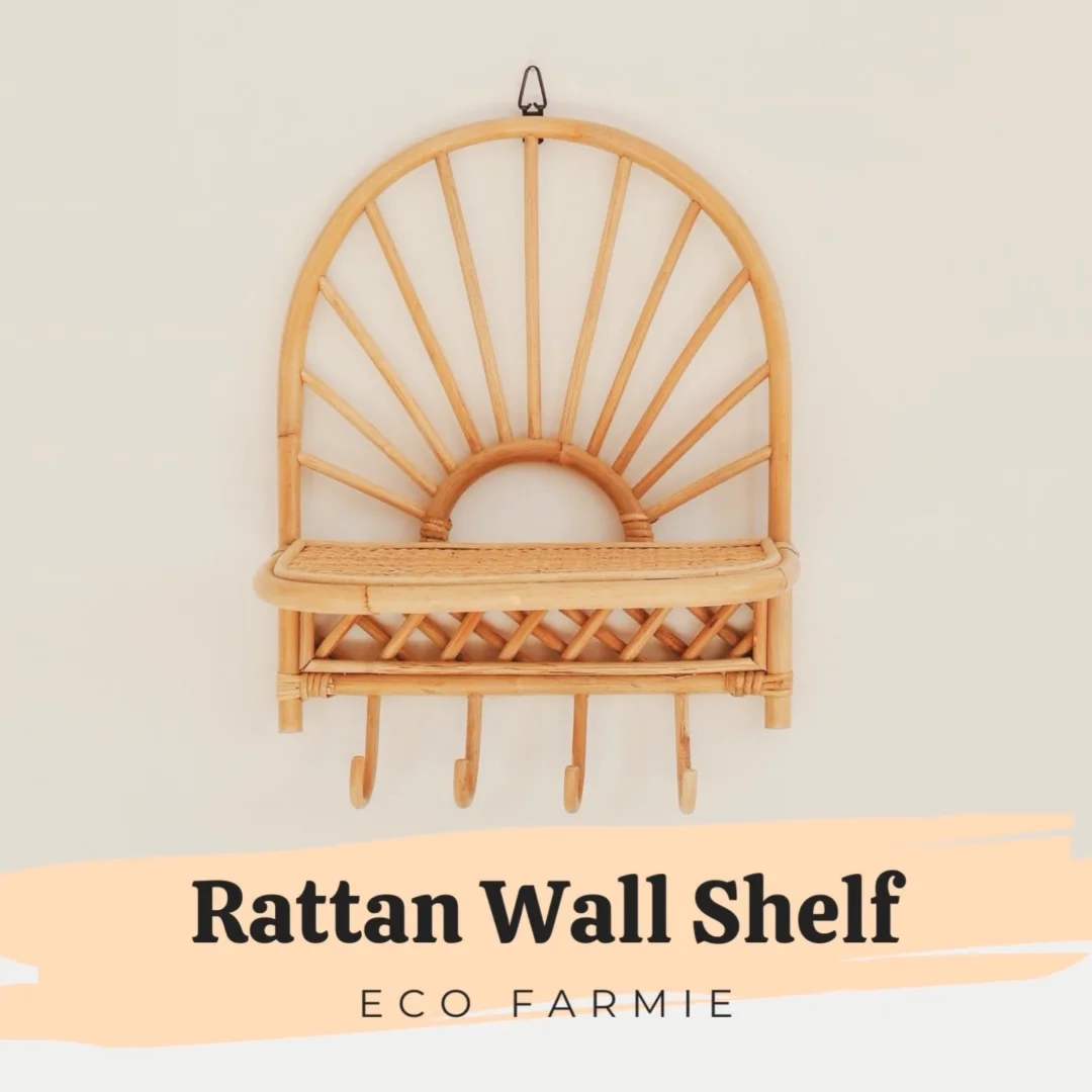New Innovation Home Organization Rattan Wall Mounting Shelves Storage ...