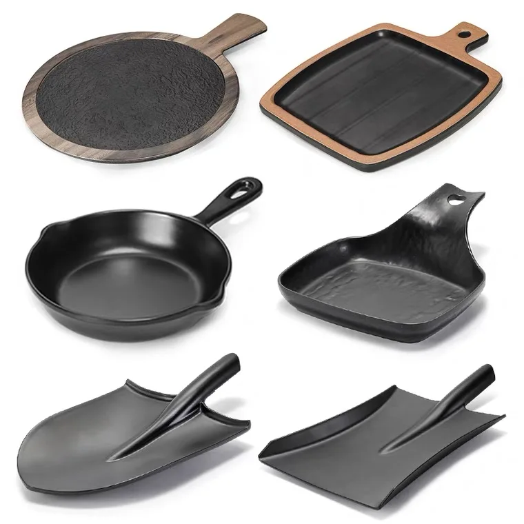 Custom Hotel Melamine Party Serving Plate Attractive Classic Black ...