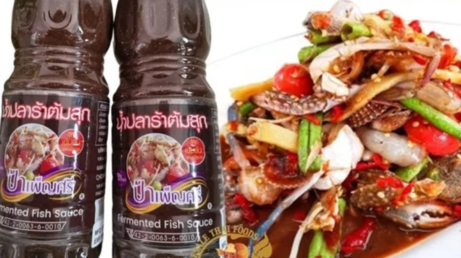 Thailand Fermented Fish Sauce Delicious Canned Spicy Thai Salad With ...