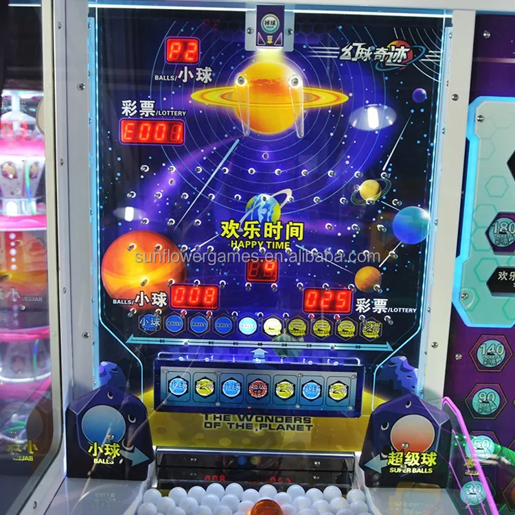 Coin Operated Ball Pusher Game Magic Ball Miracle Ticket Redemption ...