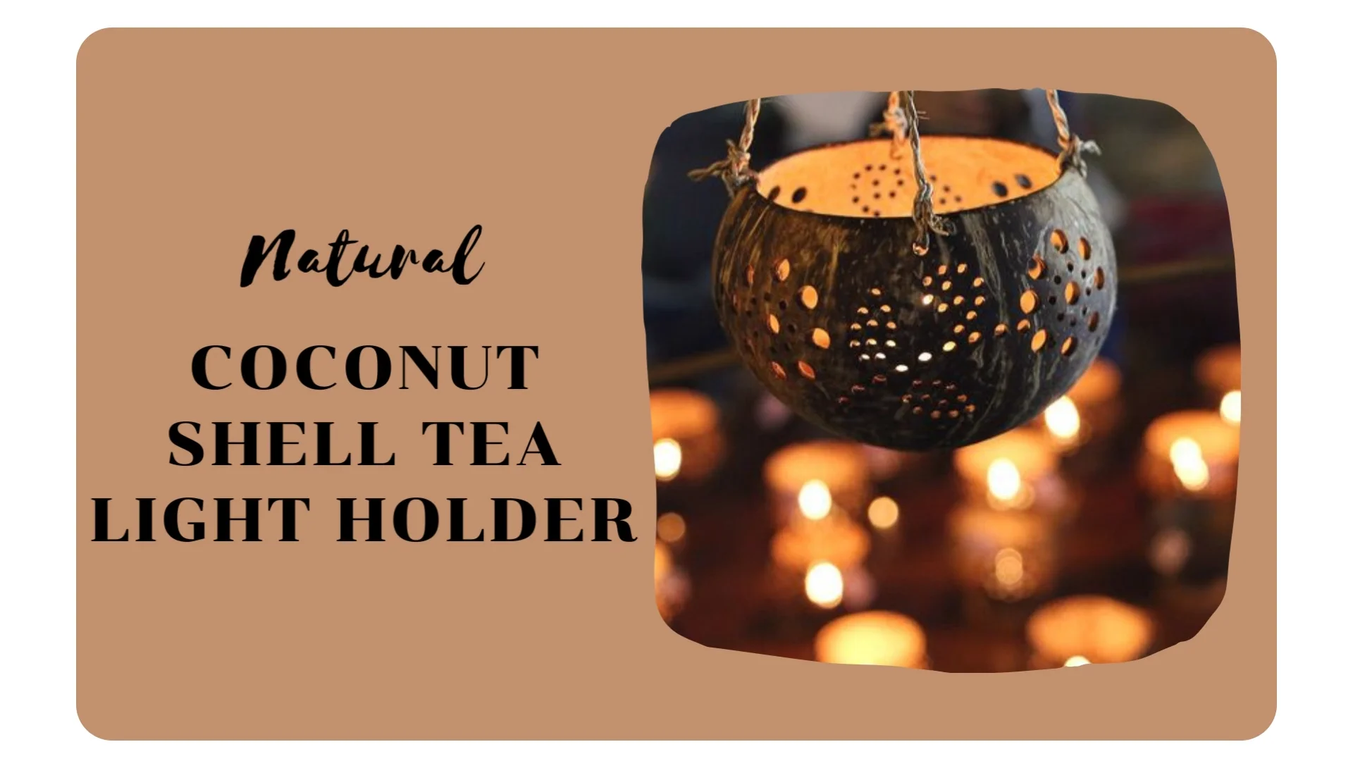 Wholesale 2024 Organic Natural Handicraft Coconut Shell Tea Light ...