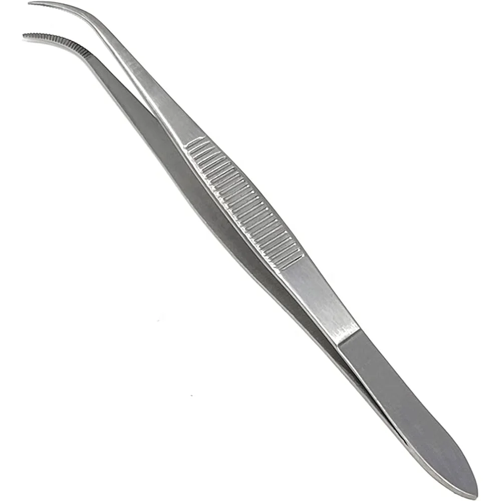 Iris Eye Dressing Forceps Half Curved Instrument Made With High Quality Stainless Steel Made By ...