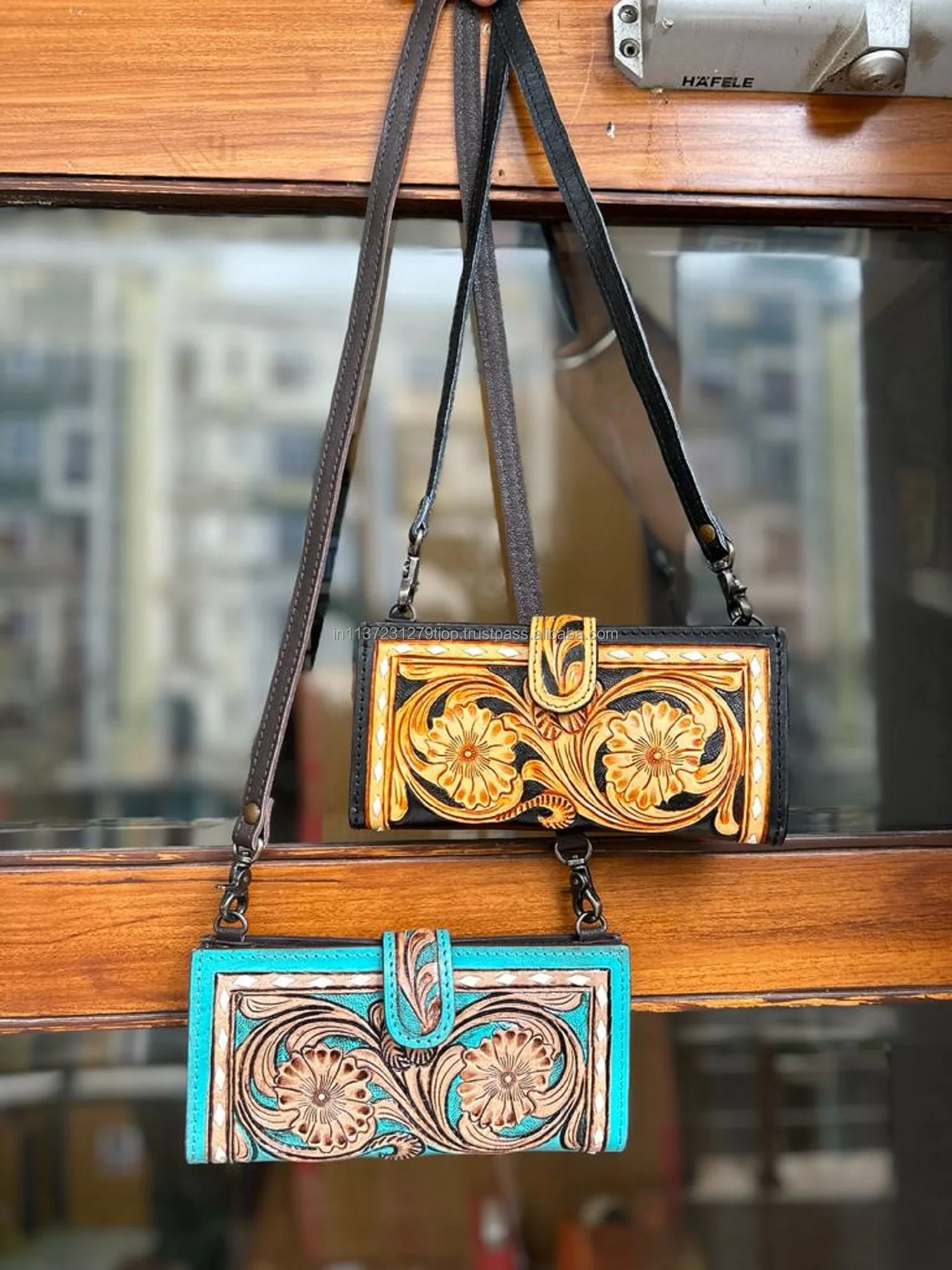 New Western Style Color Tooled Leather Women Clutch Purse Hot Selling ...