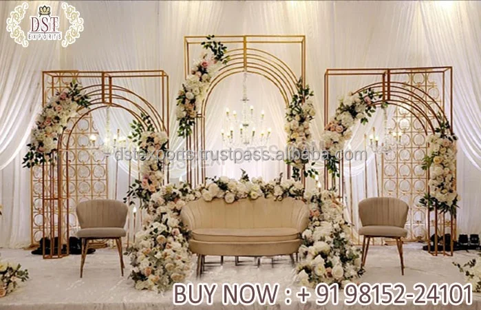Impressive Wedding Reception Stage Metal Frames - Modern & Lightweight