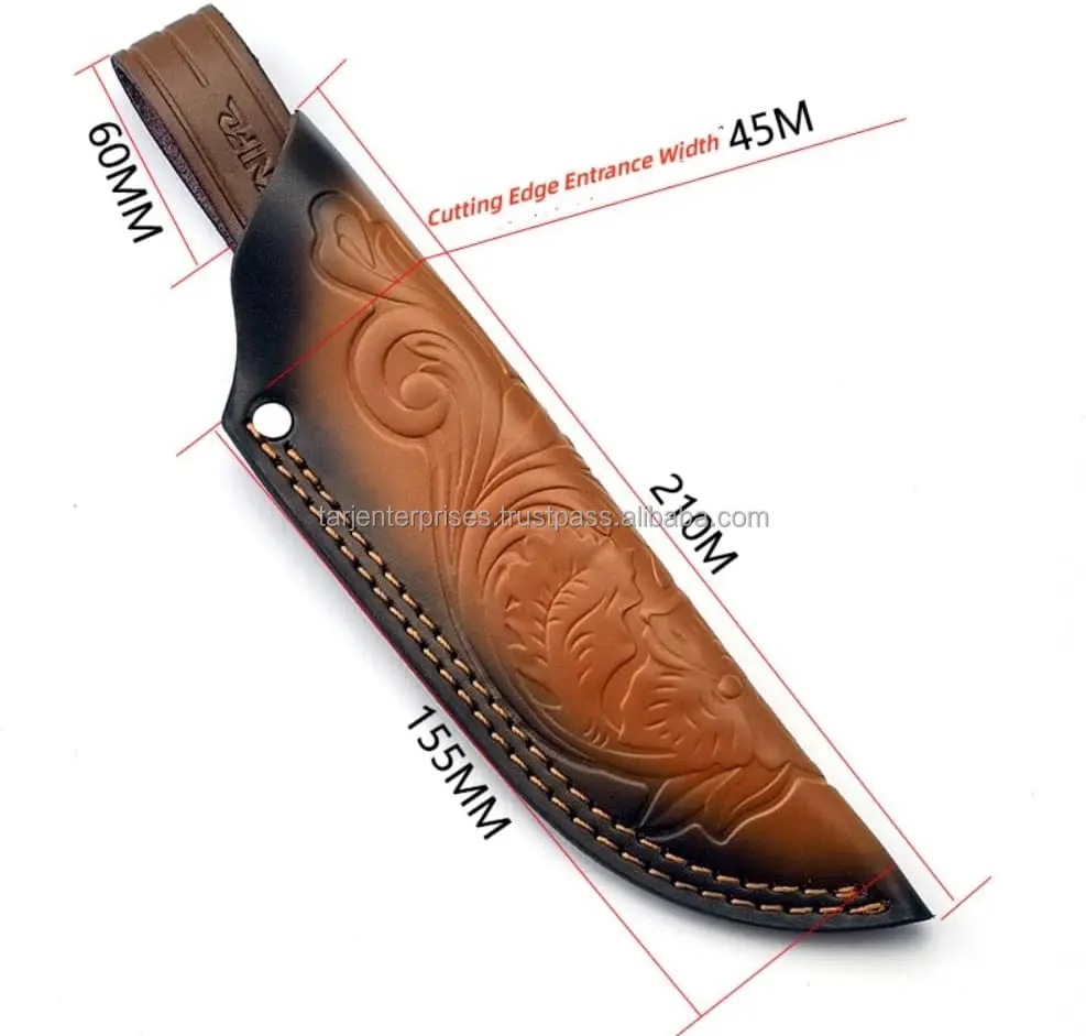 Custom Hunting Tactical Fixed Blade Survival Knife Leather Sheath ...