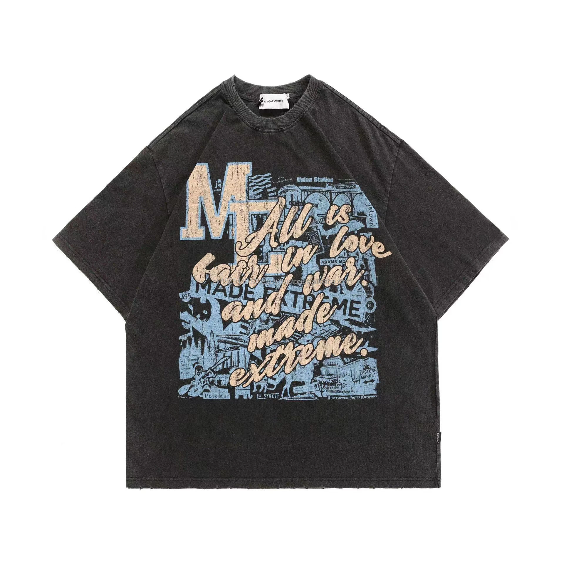 High Quality Fashion Heavyweight Oversized Tshirt Mens Clothing Tee ...