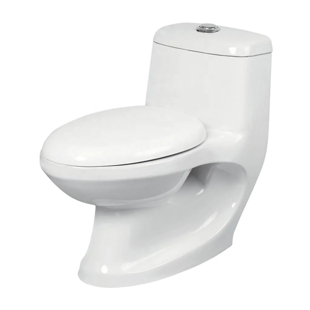 Bathroom Toilet Commode Siphonic One Piece Elongated Commode Toilet ...