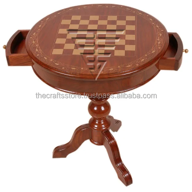 Hot Sale Solid Rose Wood Hand Made Luxurious Chess Table With Staunton ...