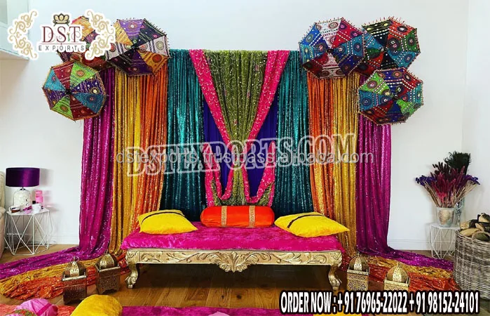 Charming Draping Decoration for Sangeet Setup Gorgeous Backdrops ...