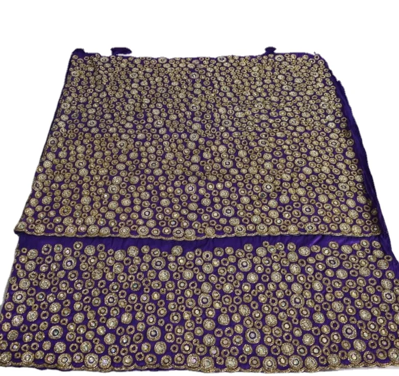 Women's Multicolored Beaded Silk Gele Traditional African Design Asoke ...