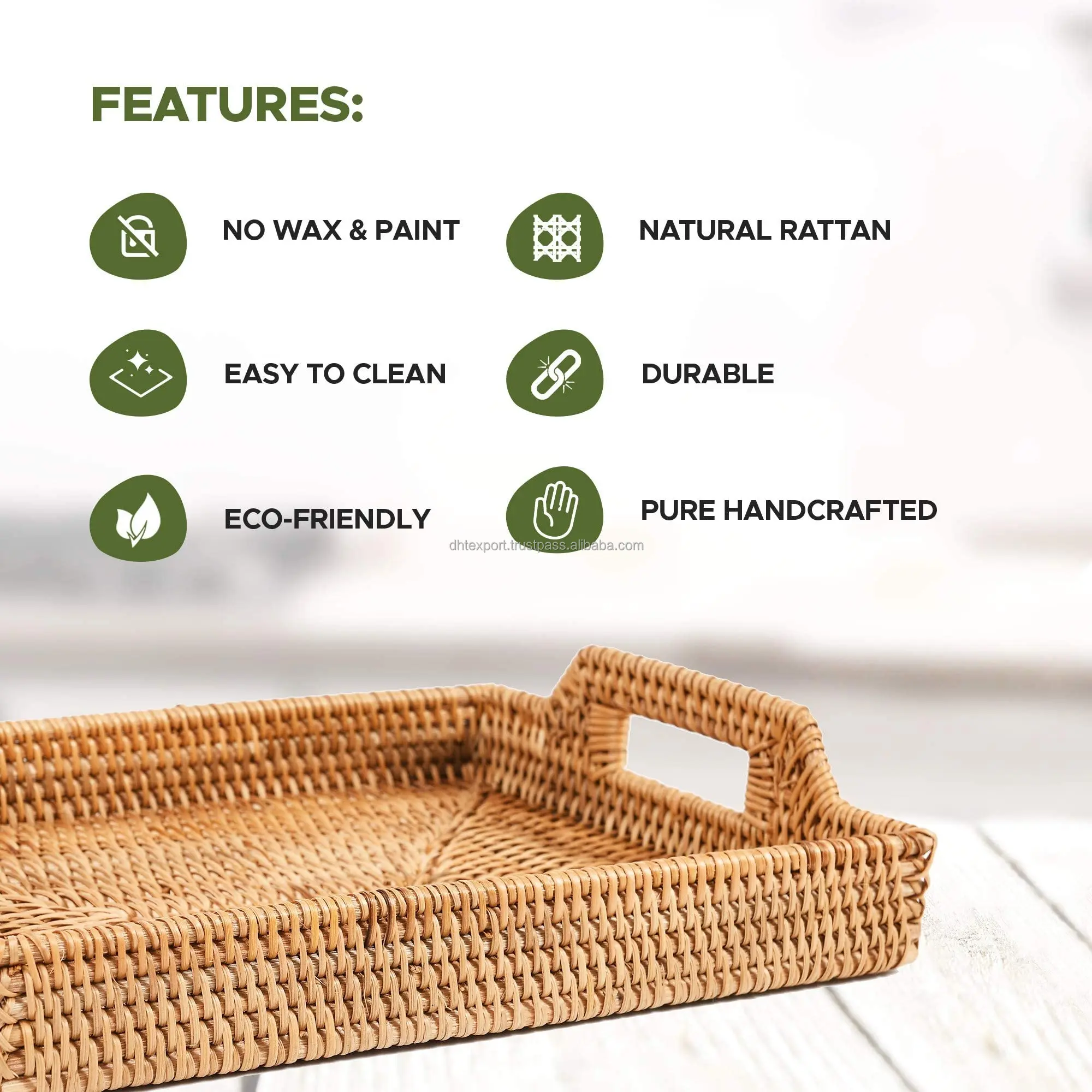 Vietnam Hot Product Eco-friendly Rustic Decor Serving Tray Mother of ...