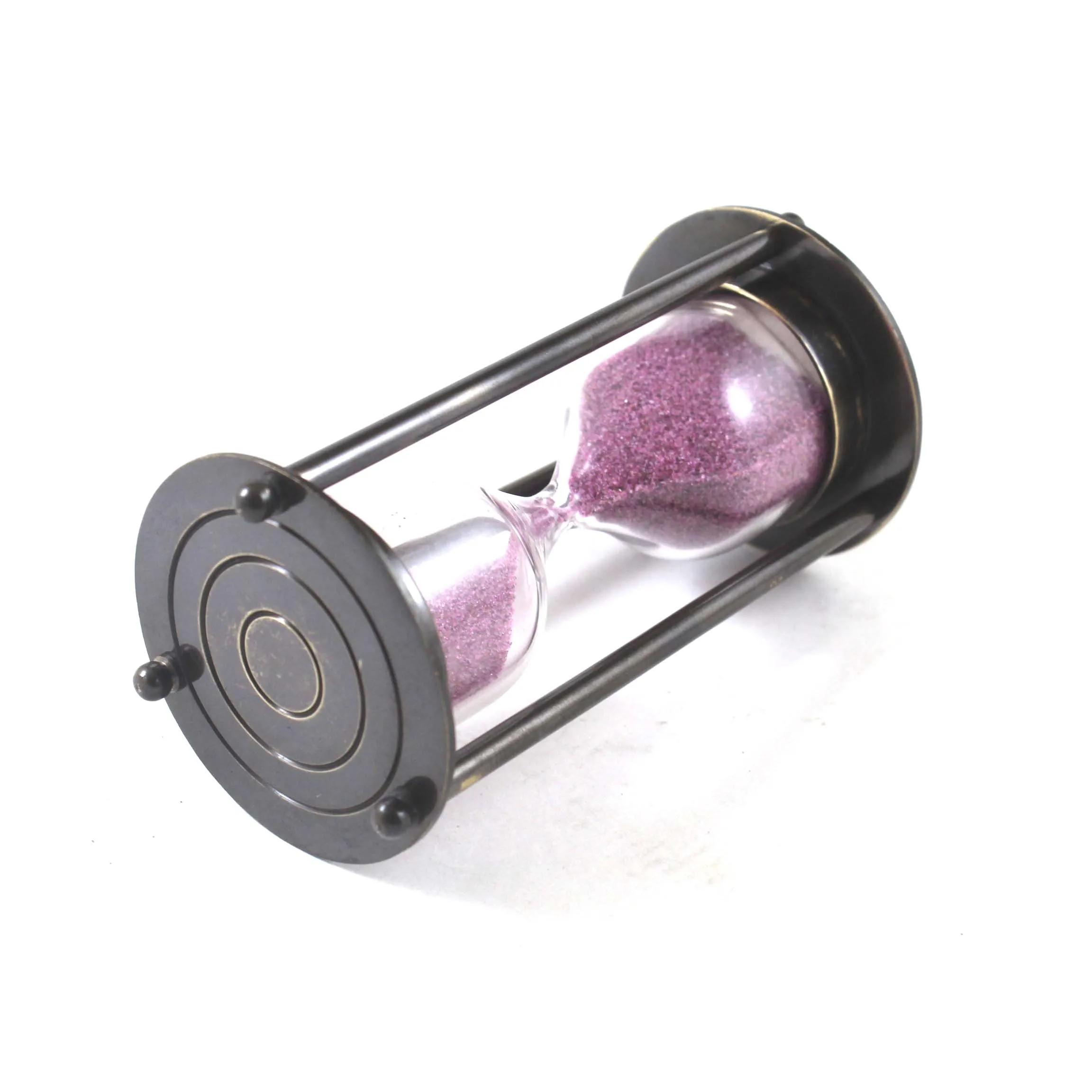 Brass Metal Sand Timer Collectible Antique Style Nautical Sand Timer ...