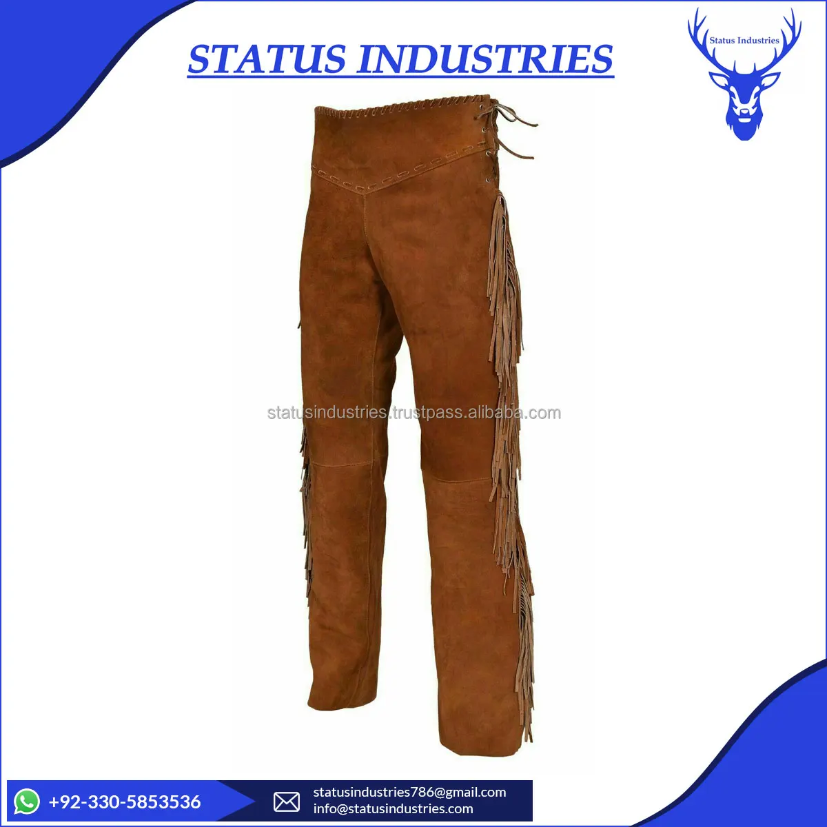 Brown Suede Western Cowboy Leather Pants for Men | Midweight ...