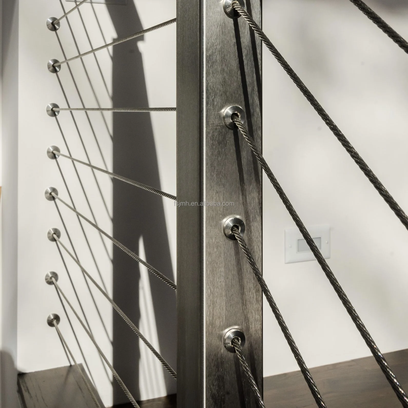 Outdoor Black Cable Railing Handrail Balustrade Balcony Terrace ...