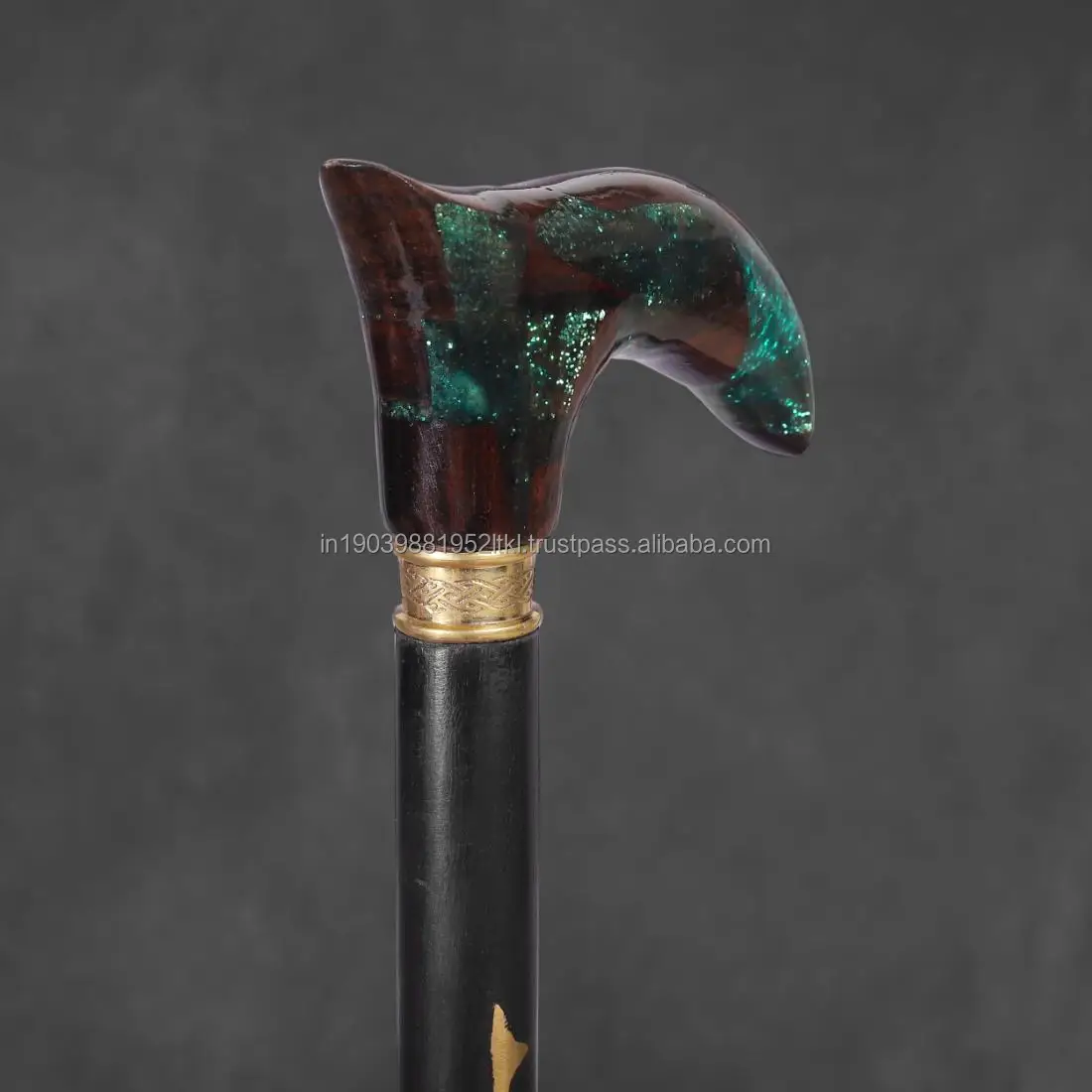 Standard Style Epoxy Handle Rosewood Walking Stick 100% Natural And ...