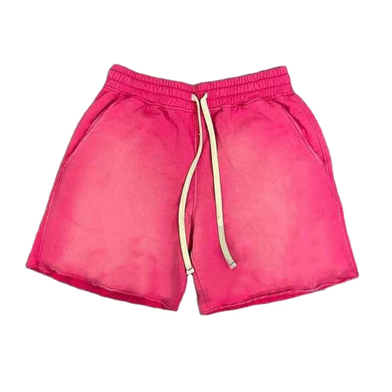 Men's Shorts Acid Wash Distressed Shorts Street Wear French Terry ...
