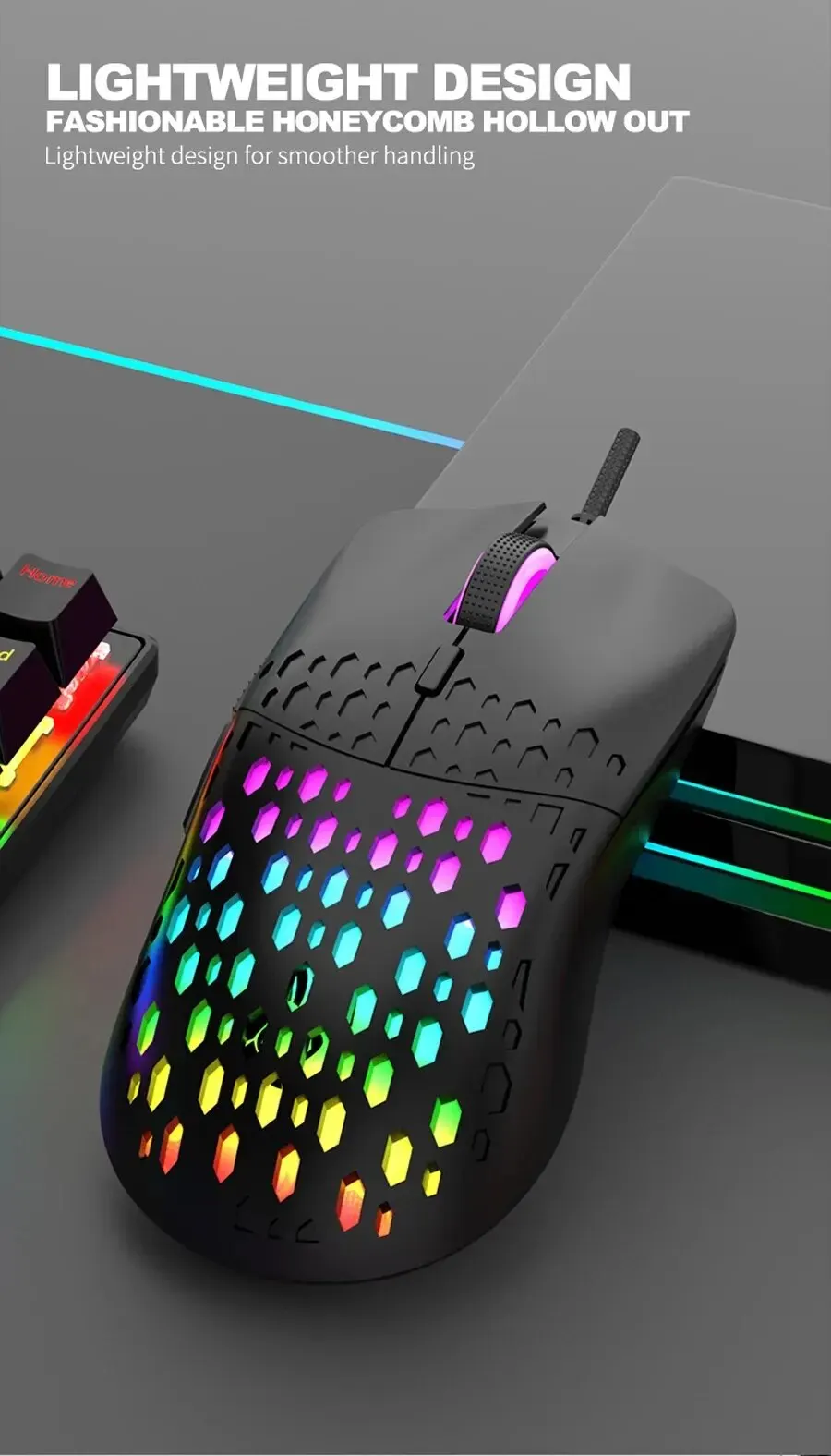 Raiku G701 Wired 6 Keys Mouse Colorful Lighting Gaming And Office For ...