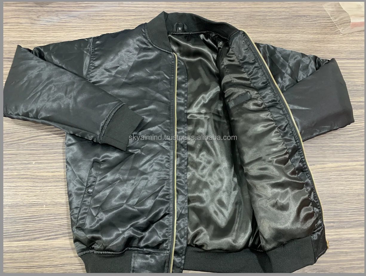 Half Sublimation Satin Varsity Jackets,Custom Made Satin Embroidery ...