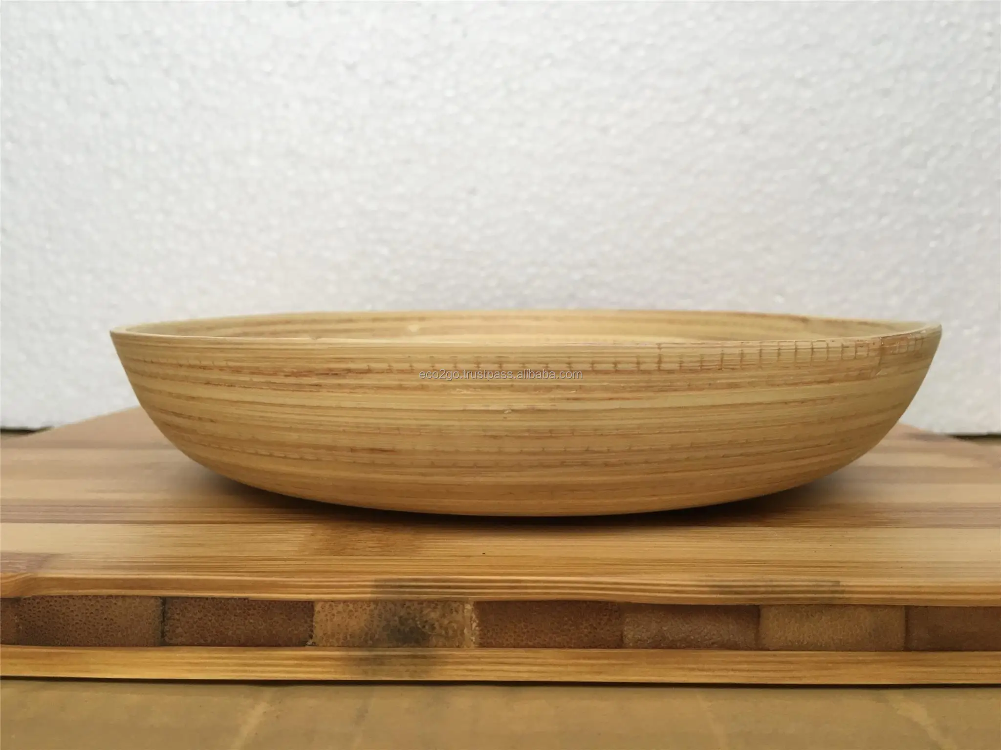 Eco2go Vietnam Spun Bamboo Plates - Natural & Reusable