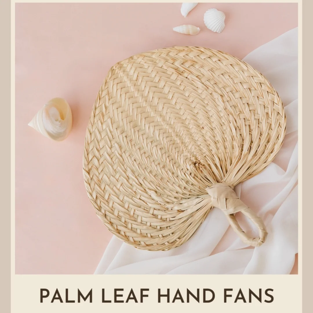 Vietnam Handmade Palm Leaf Woven Hand Fan High Quality For Export With ...