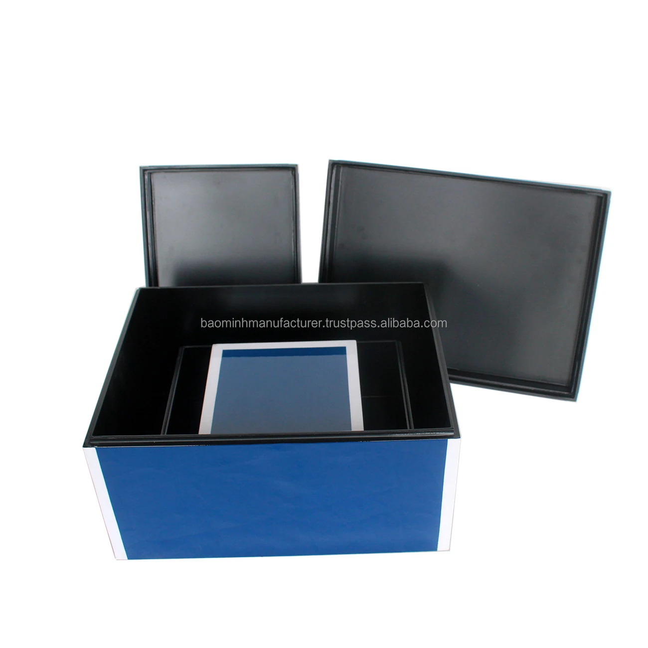 Luxury High Quality Royal Blue Lacquer Jewelry Boxes