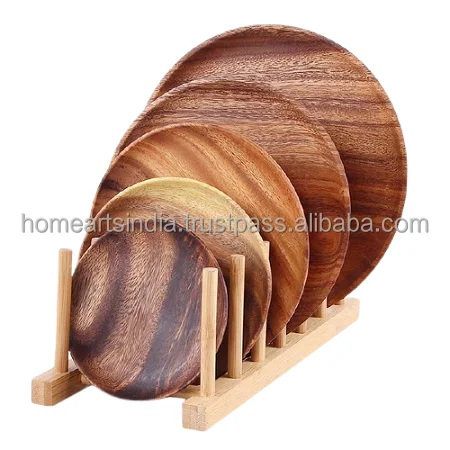 Admirable Design Wood Charger Plates Handmade Round Shape Customized ...