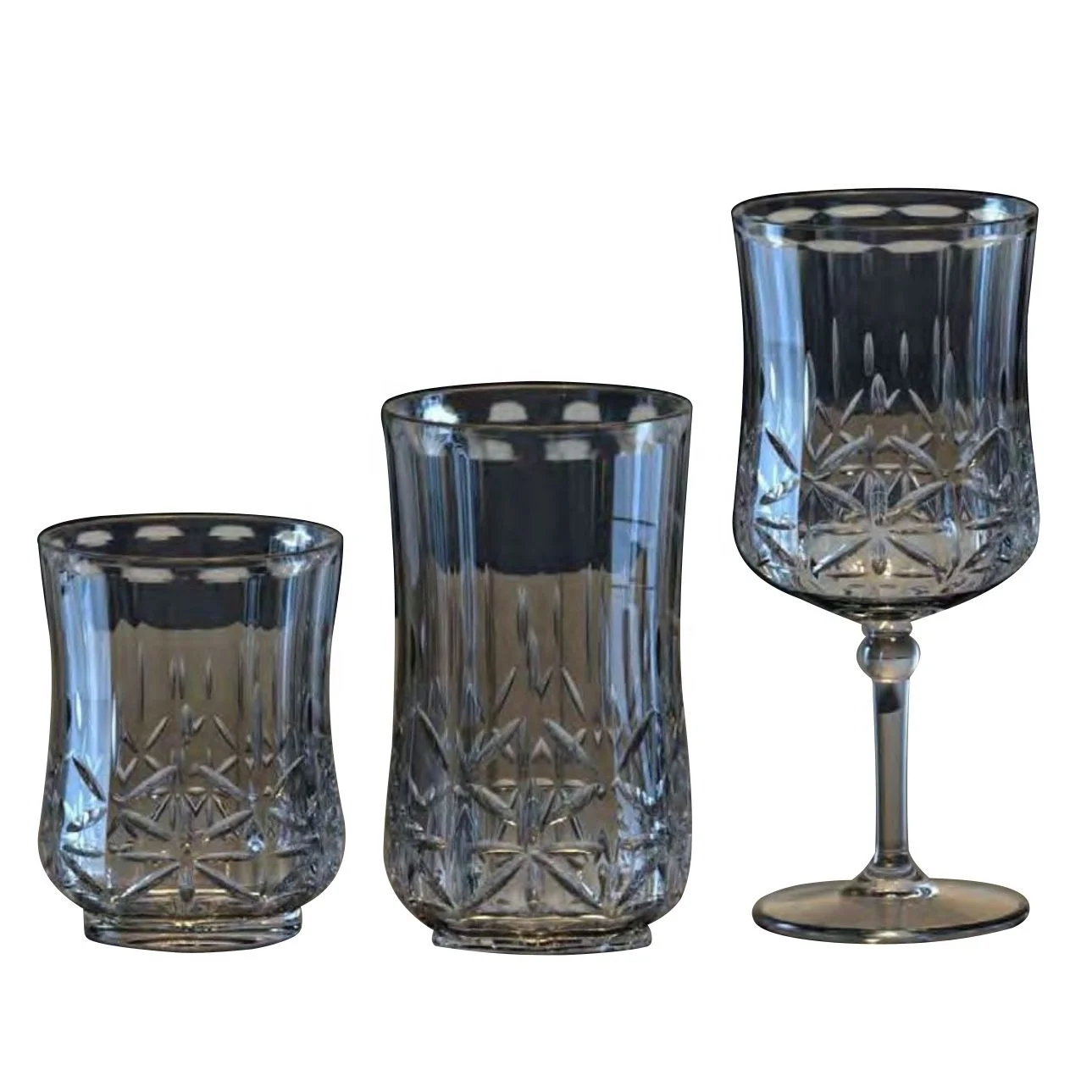 Concave Carving Acrylic Drinking Glass Goblet - Buy Concave Carving ...