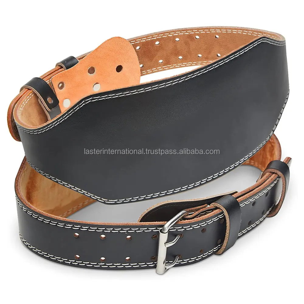 Leather Weightlifting Bodybuilding Gym Belt Gym Powerlifting Back ...