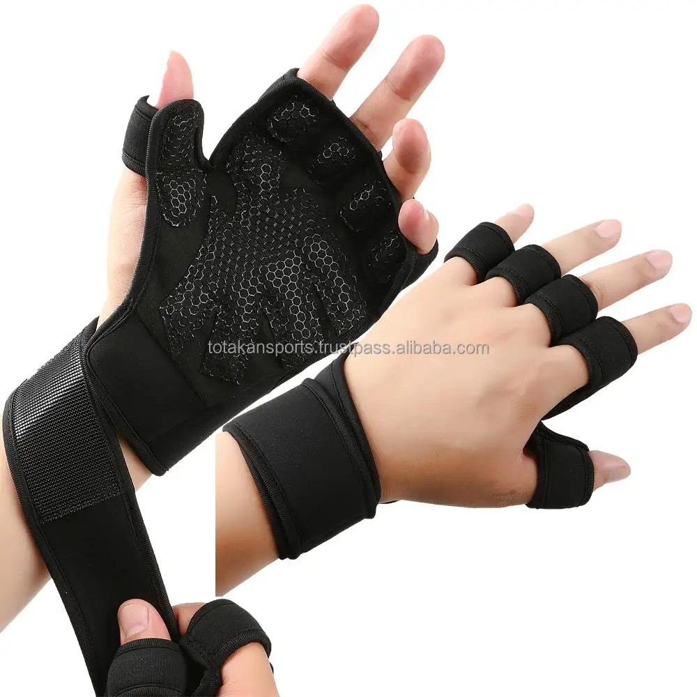 Body Building Half Finger Gym Hand Gloves Cycling Gloves Breathable ...