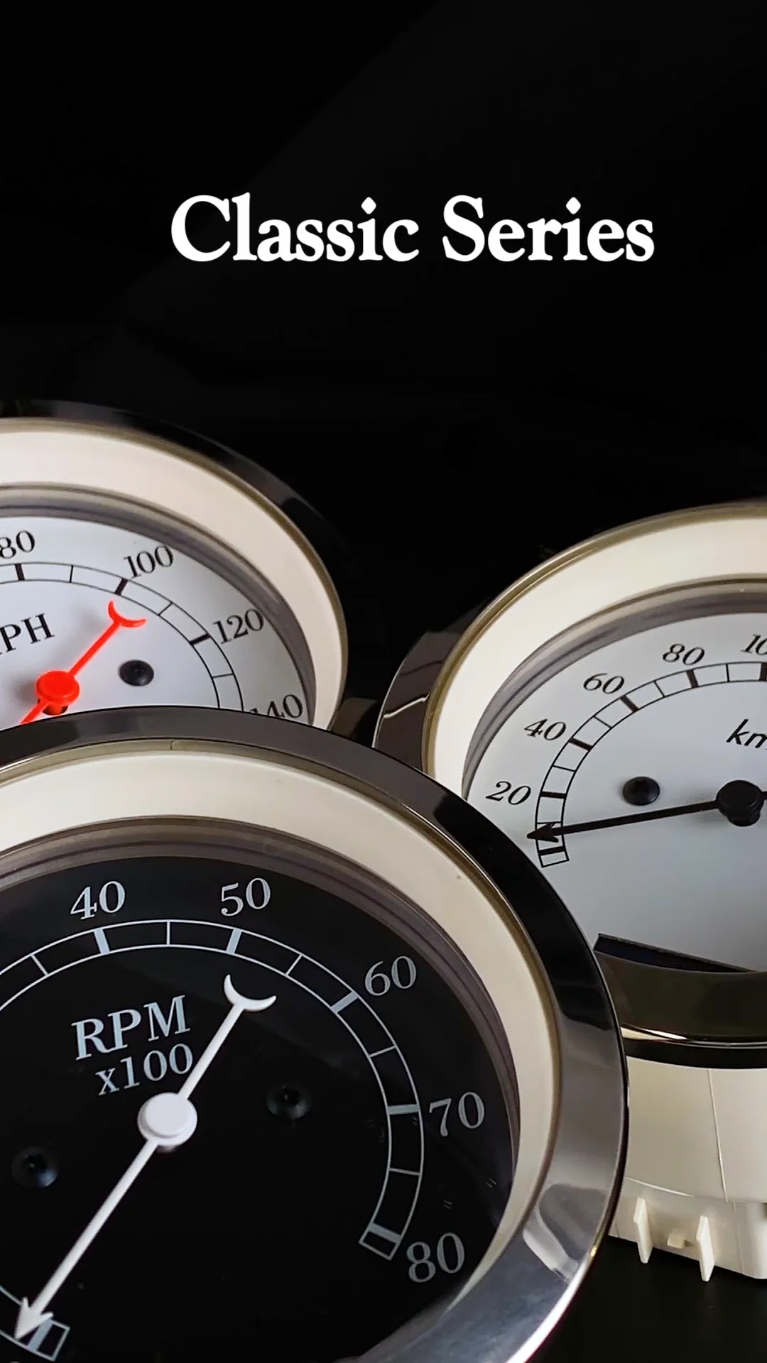 85mm 52mm Classic Series Red Face White Needle Gauge Kit 6 Meter ...