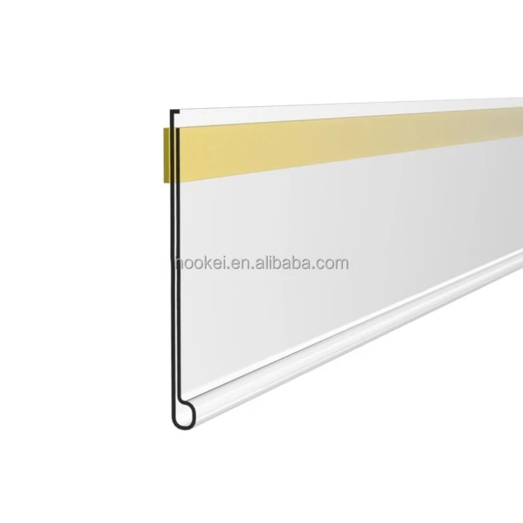 Supermarket Retail Plastic PVC Acrylic Label Tag Adhesive Data Strip ...