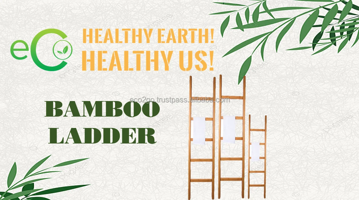 Bamboo Towel Ladder High Quality - Ladder Towel Rack Rail Blanket Towel ...