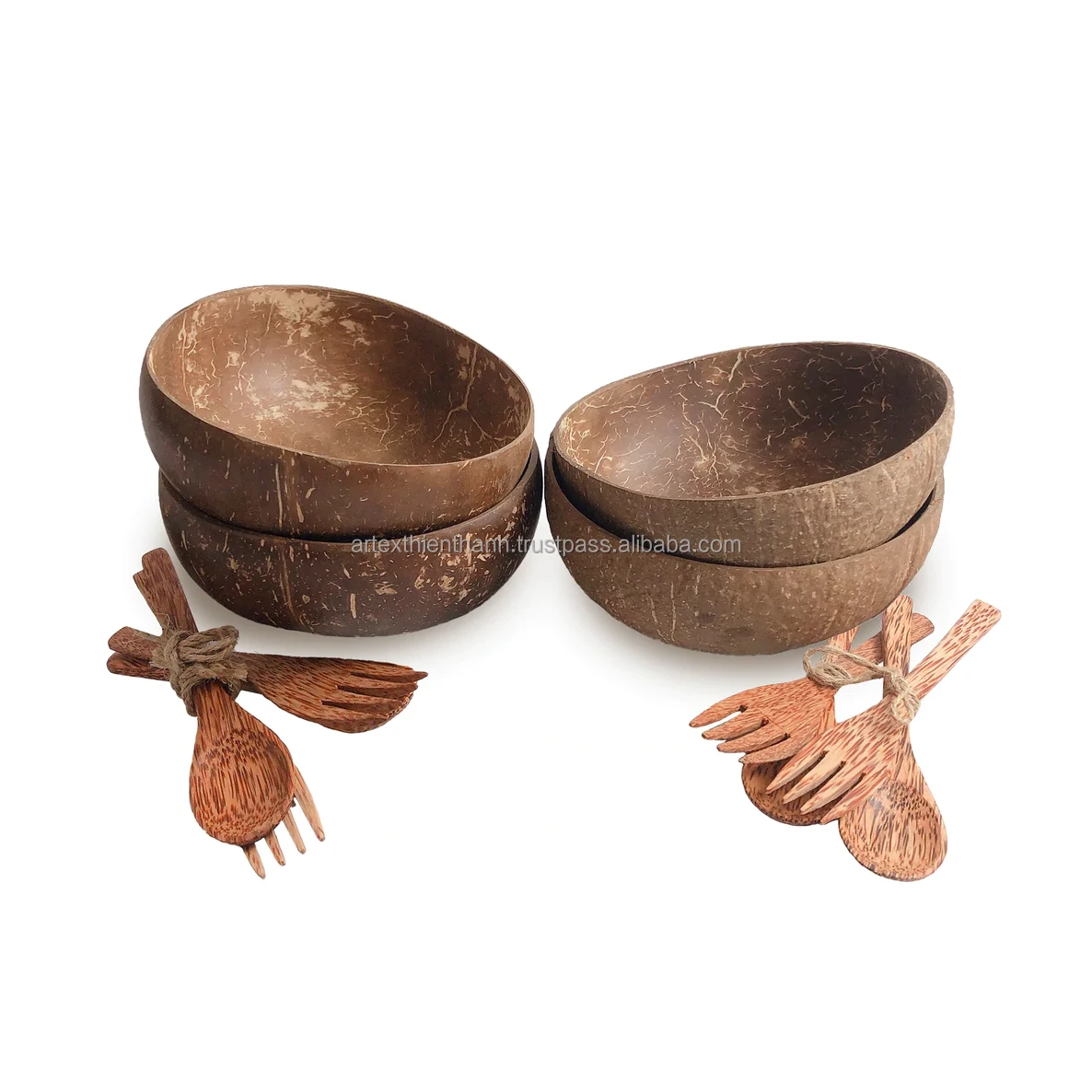 Newly Carved Eco-friendly Organic Coconut Shell Salad Bowl Wooden ...