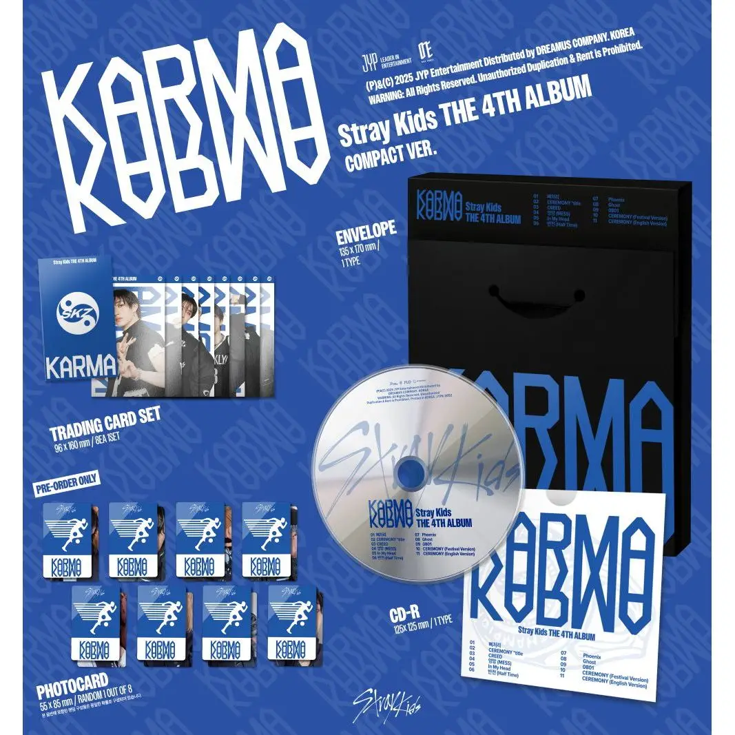 Stray Kids 4th Full Album KARMA COMPACT K-POP CD Collection Multi ...