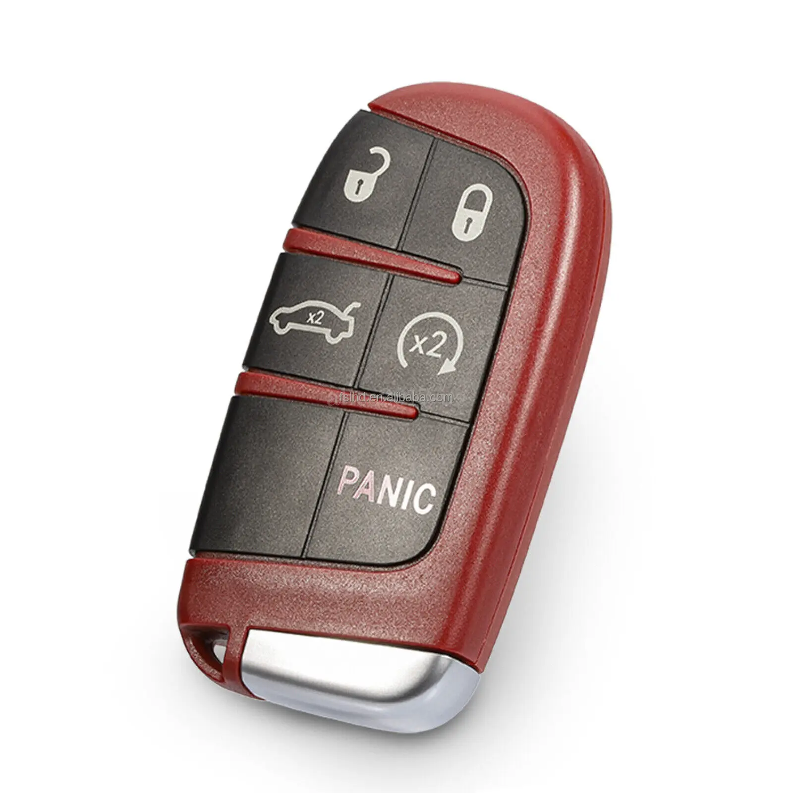 Smart Red 5 Button Remote Key Fob Shell for Chrysler 300