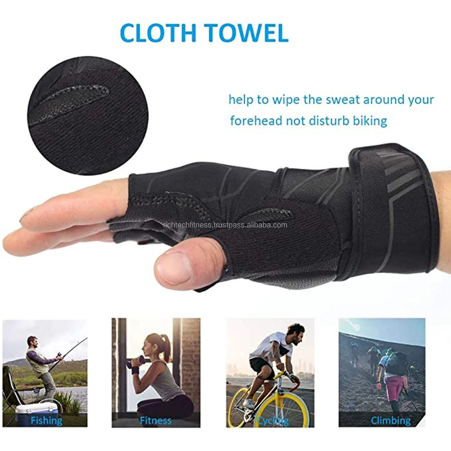 Weightlifting Workout Gloves With Wrist Support Custom Fitness Weight ...