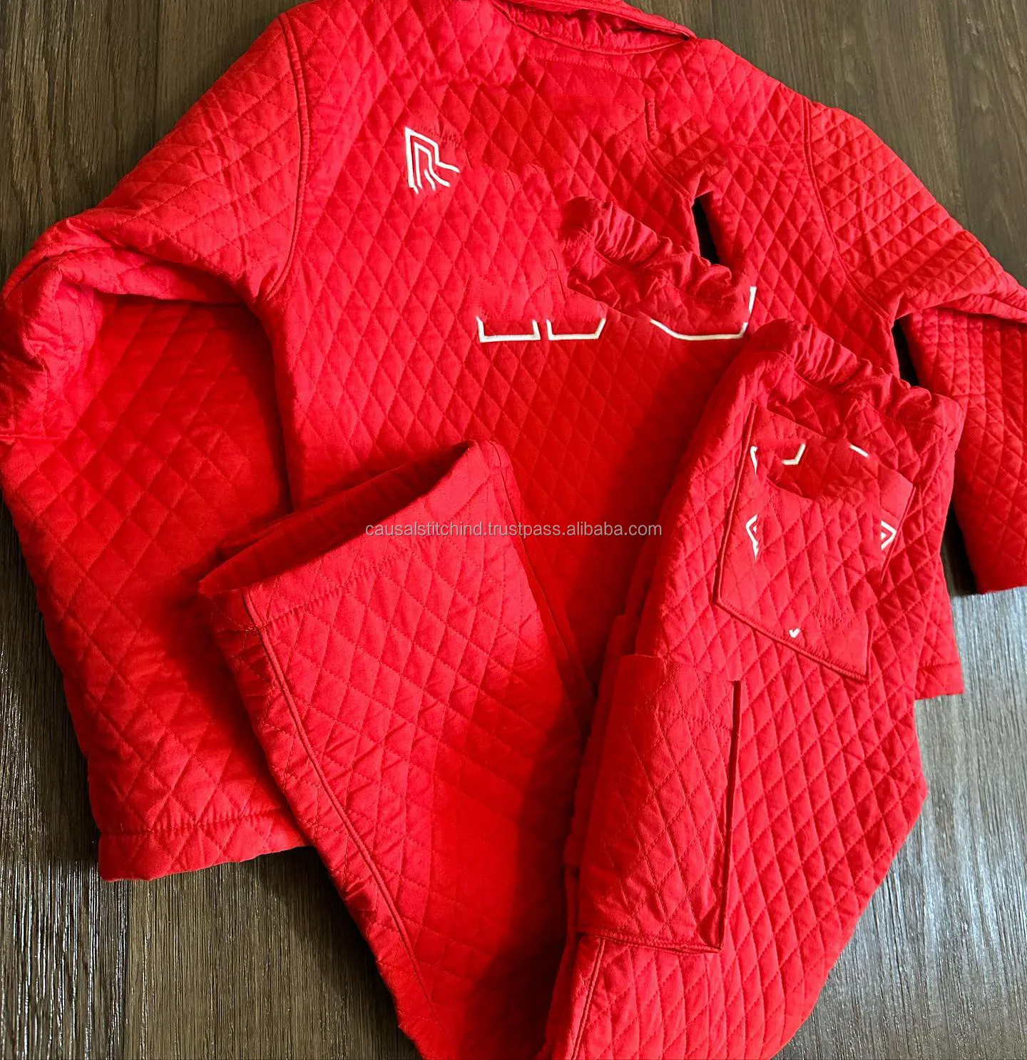 Custom Men Unisex Setting Powder Puffers Puffer Pants And Jacket Winter ...